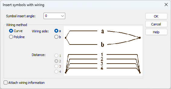 Insert symbols in series with wiring
