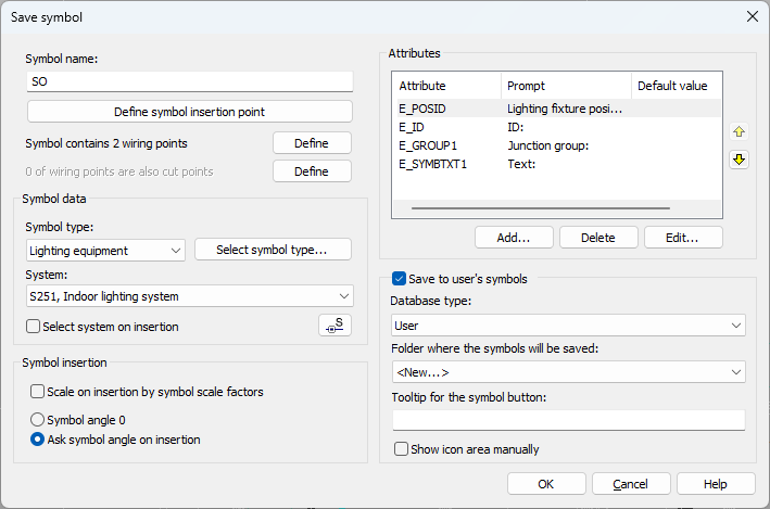 Save and edit your own symbols