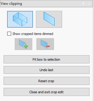 Set view clipping on/off and edit view clipping