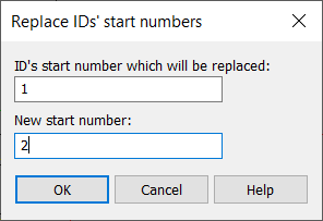 Replace start numbers from IDs