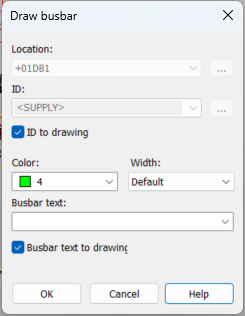 Draw busbars with feeders and location boundaries