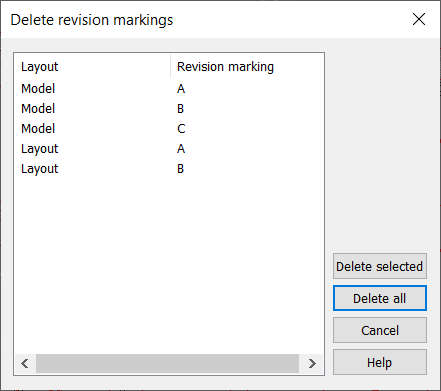 Delete revision markings