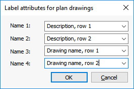 Define drawing list settings