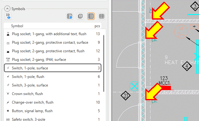 Use the Symbols window