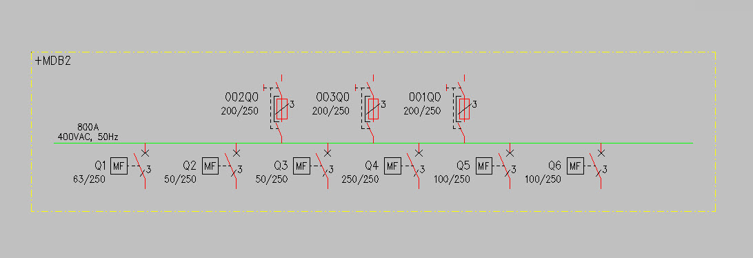 Draw busbars with feeders and location boundaries