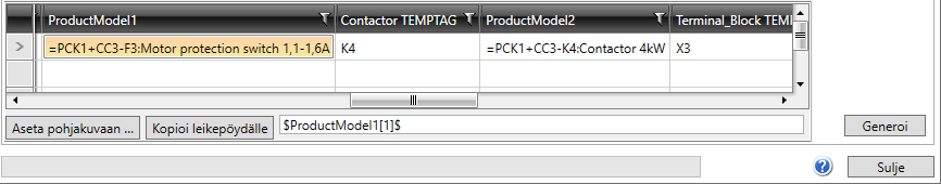 Generoi projekti moduuleista