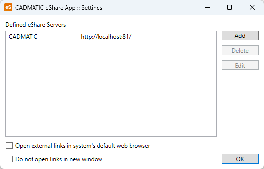 Configuring the eShare App