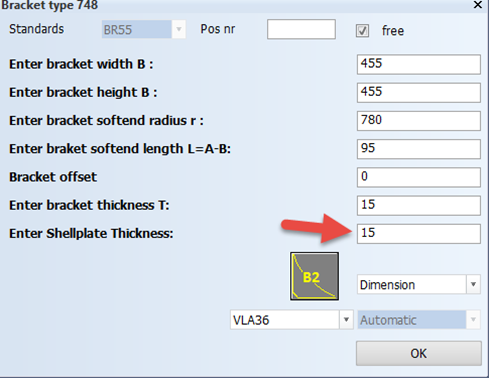Modifying a bracket type to create a new type