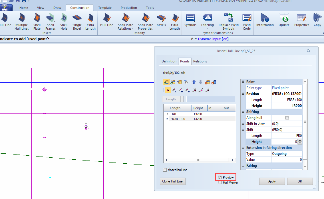 Cloning hull lines
