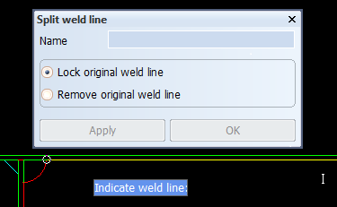 Weld line splitting process