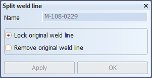 Weld line splitting process