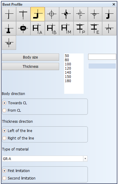Creating bent profiles
