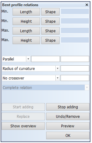 Creating bent profiles