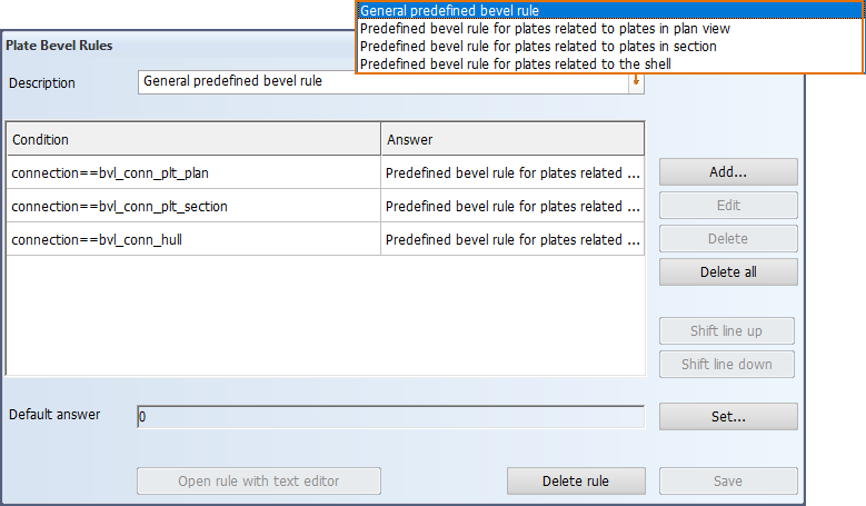 Plate beveling rules