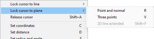 Lock cursor to plane