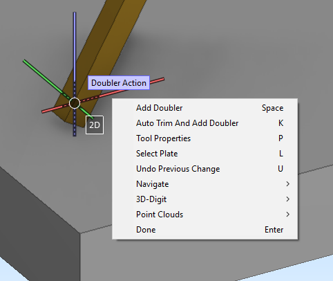 Inserting doubler plates