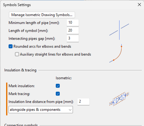 Insulation in isometric drawings