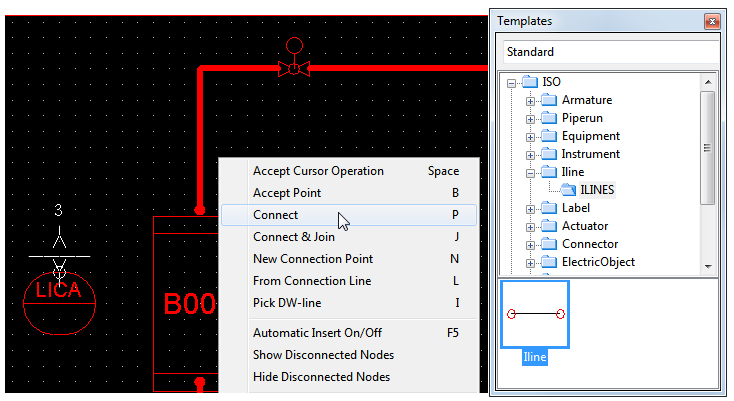 Route instrument lines