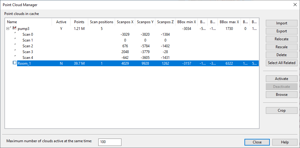 Point Cloud Manager