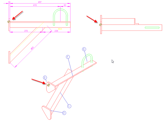 Datum point in support drawings