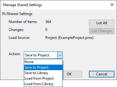 Manage Shared Settings