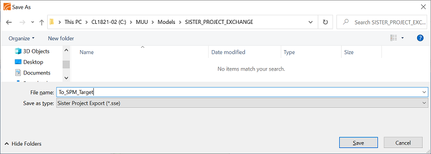 Export sister project data from source project
