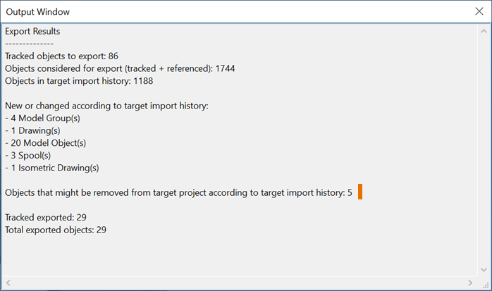 Perform an export–import cycle